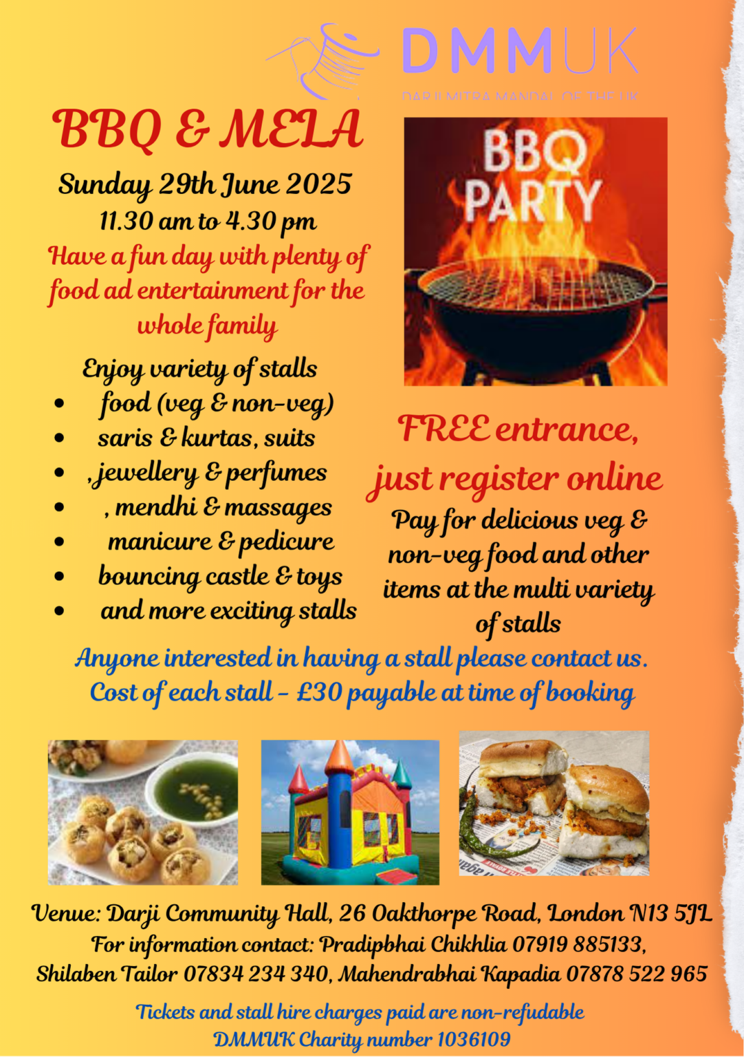 BBQ & MELA on Sunday 29th June 2025 - DMMUK